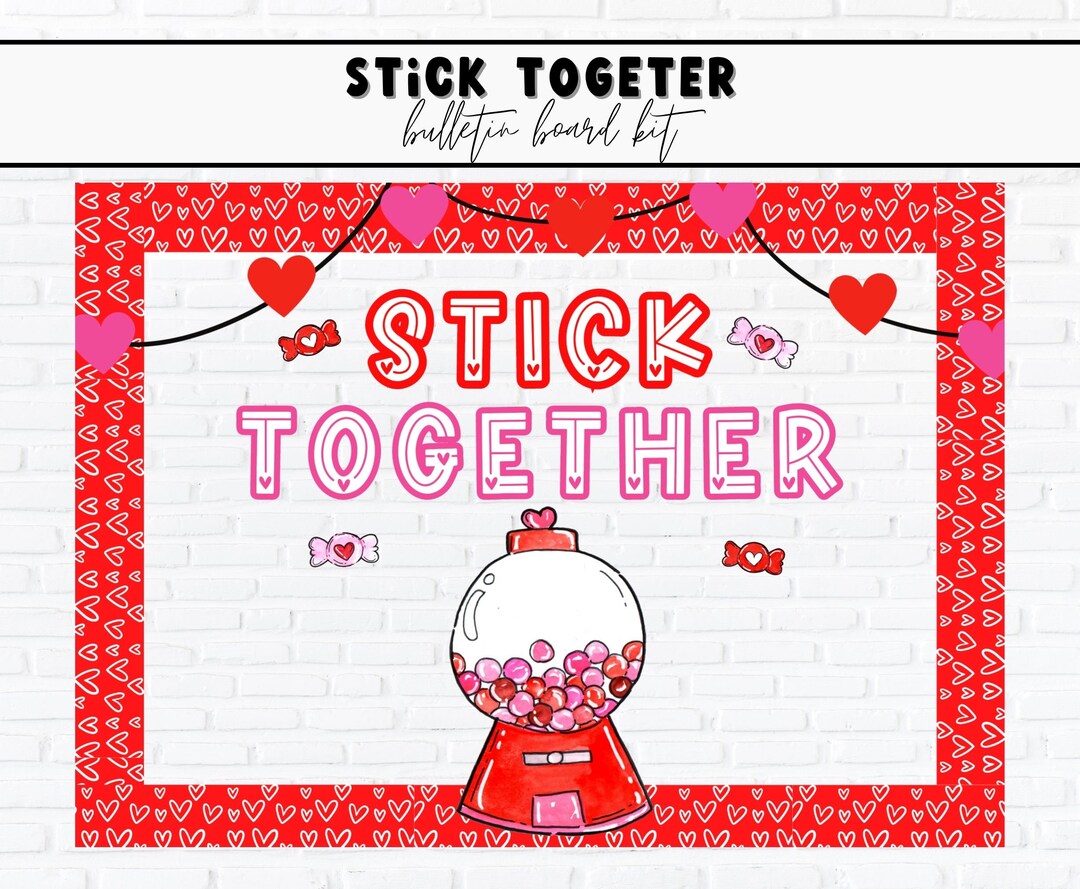 Valentines Gumball Bulletin Board Kit. Editable Valentines Bulletin ...