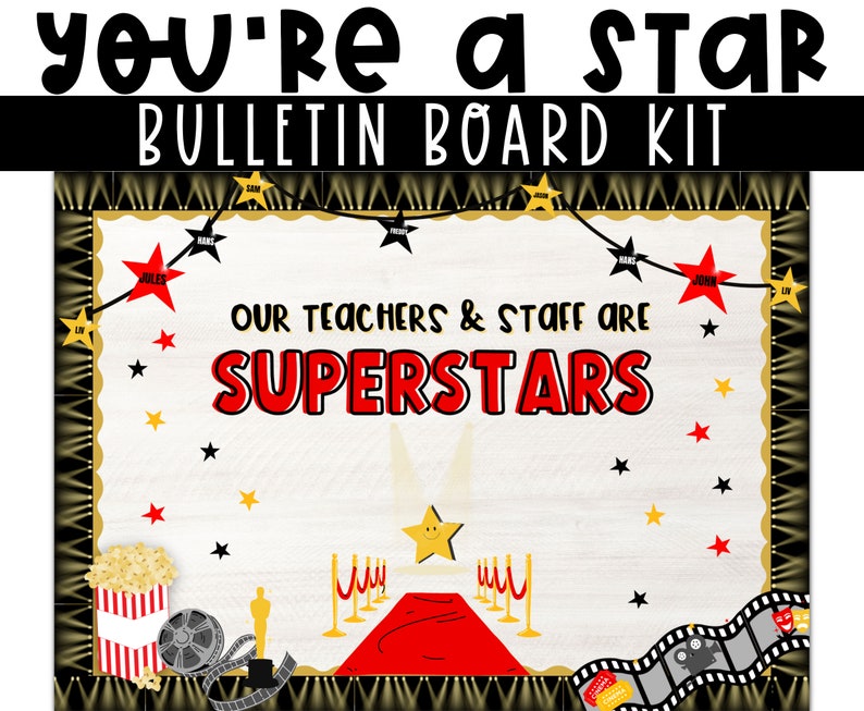 You're a Star Movie Star Themed Bulletin Board Kit DIY - Etsy