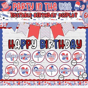 USA American Theme Editable CLASSROOM DECOR Bundle | Elementary ...