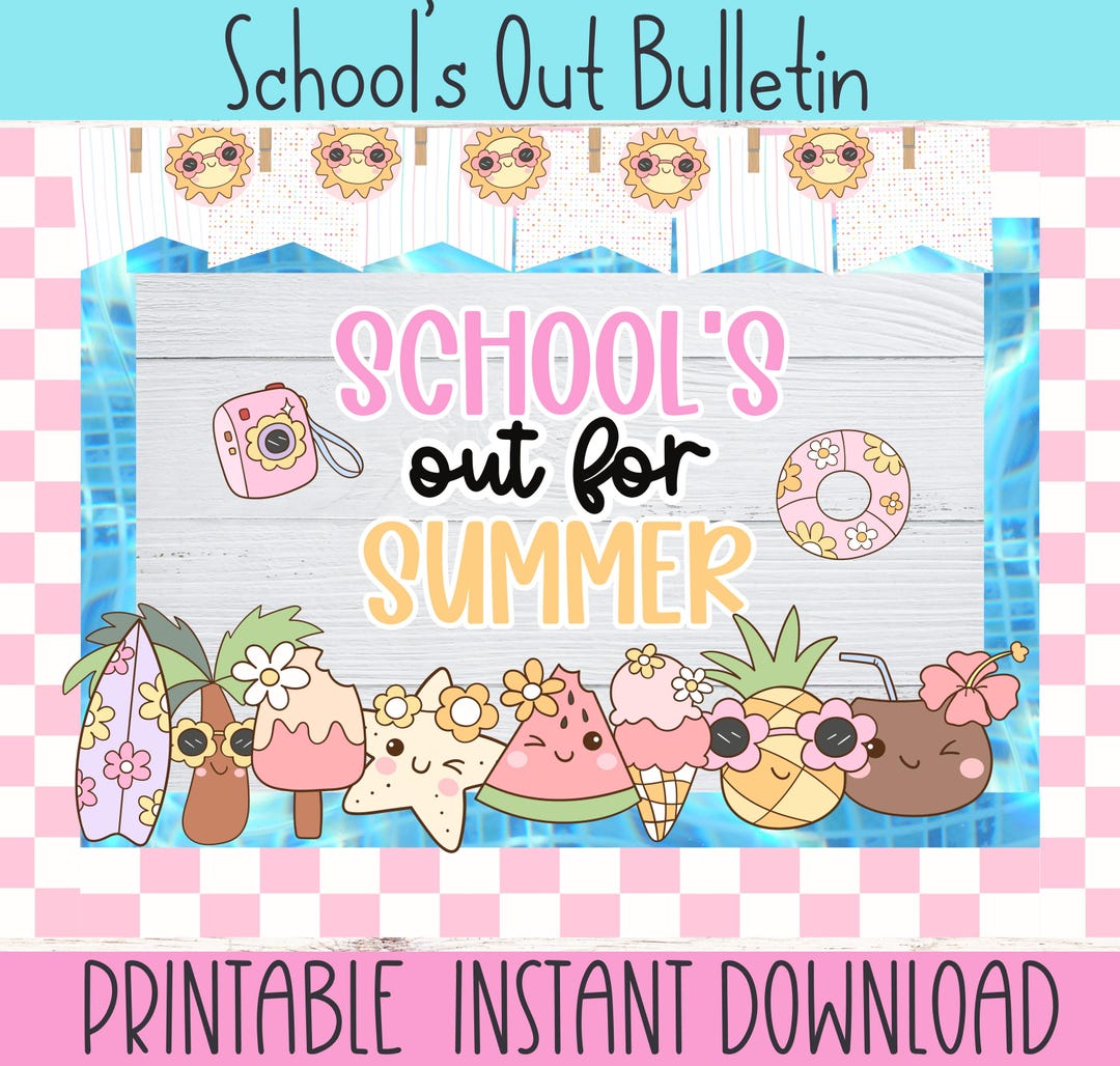 School's Out Summer Bulletin Board Kit | Easy and Modern Classroom ...