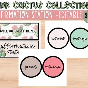 PINK Cactus CLASSROOM Decor Full Bundle Meet the Teacher | Shapes | Abc ...