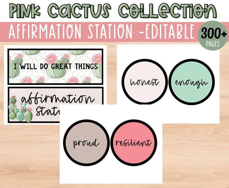 PINK Cactus CLASSROOM Decor Full Bundle Meet the Teacher - Etsy