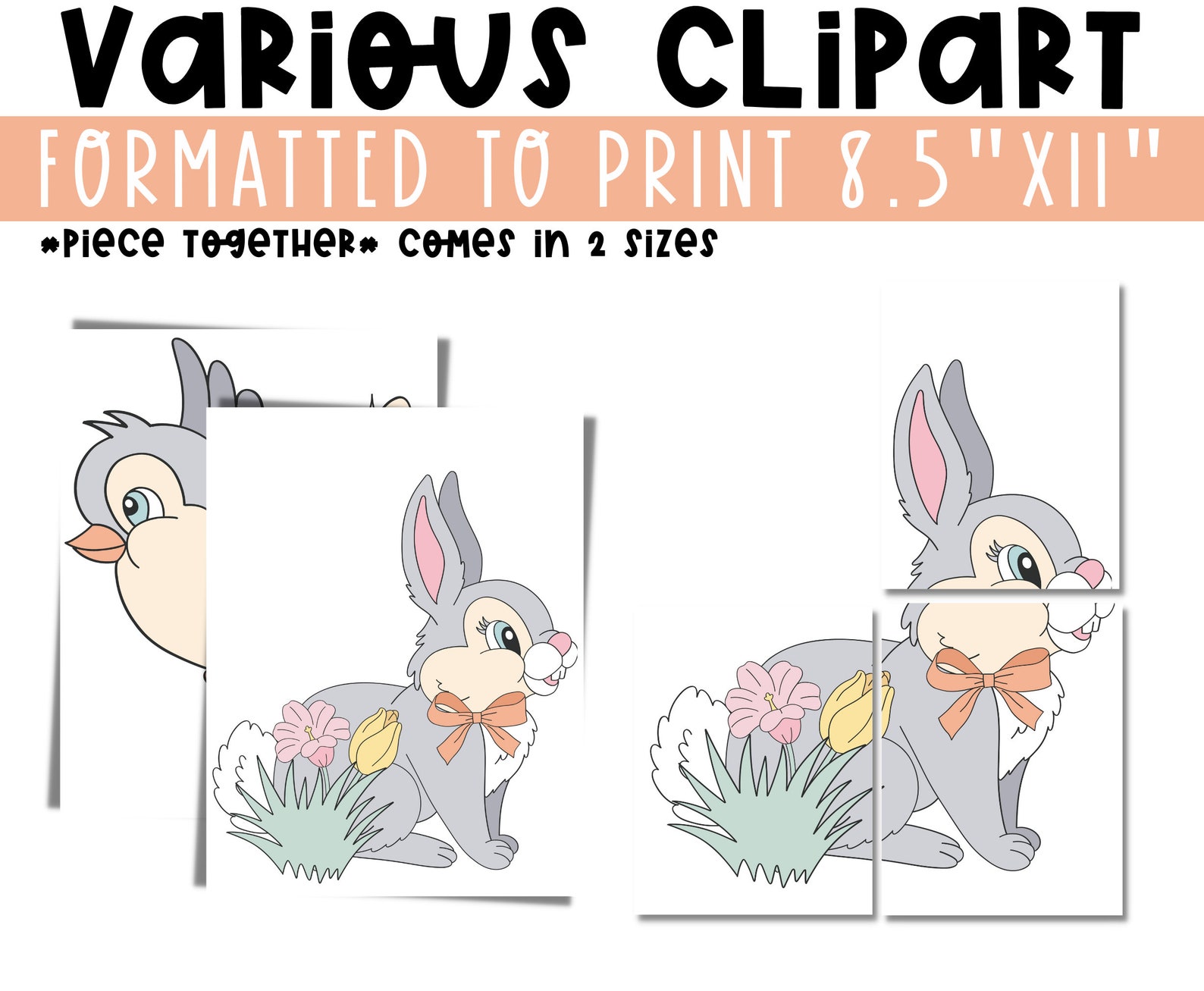 Retro Easter Bunny Spring Bulletin Kit Retro Easter Bulletin - Etsy