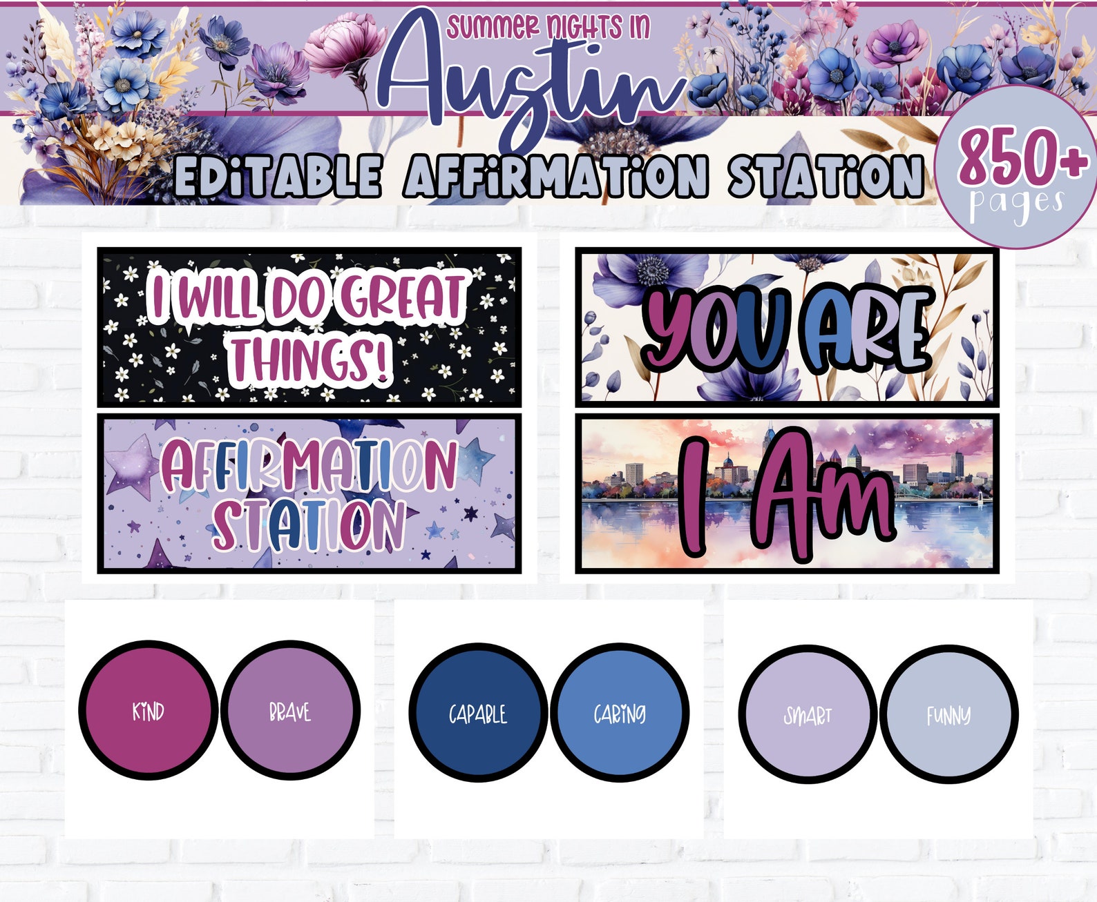 Moody Floral Editable CLASSROOM DECOR Bundle Elementary Classroom Decor ...