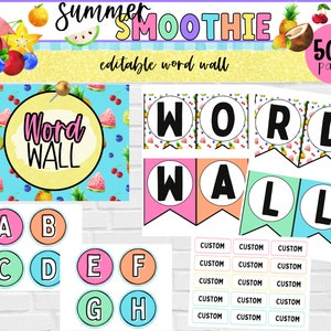 Bright Summer Fruit Editable CLASSROOM DECOR Bundle | Elementary Class ...