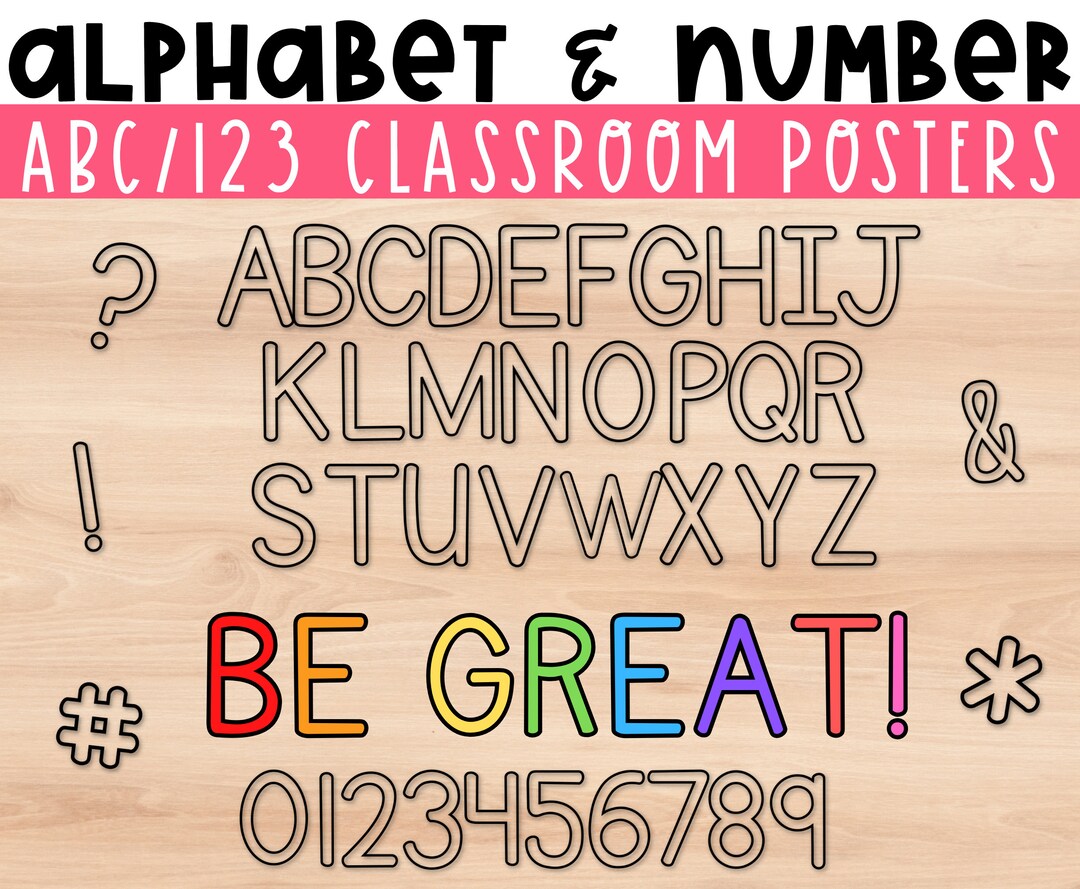 Bulletin Board Letters Printable Large Alphabet and Number Posters ...