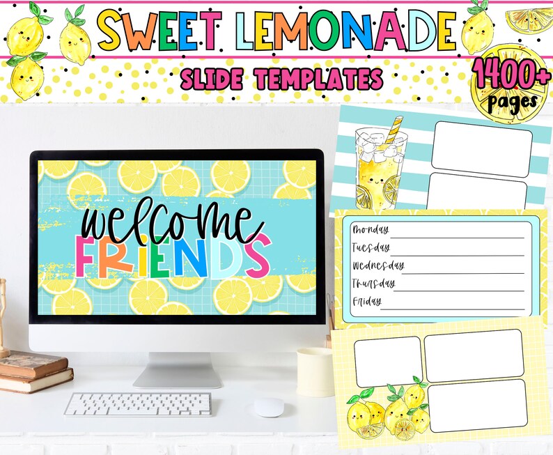 Lemon Theme Editable CLASSROOM DECOR Bundle Elementary - Etsy