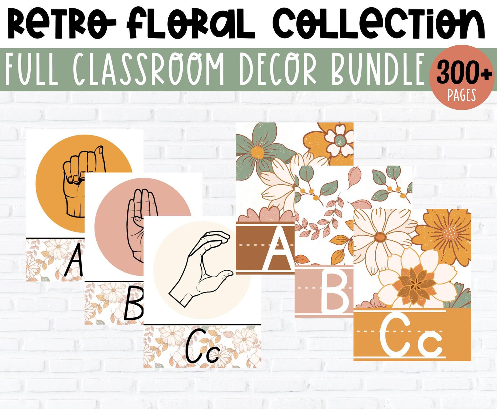Retro Flower CLASSROOM DECOR Full Bundle Meet the Teacher - Etsy