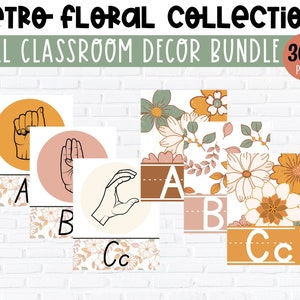 Retro Flower CLASSROOM DECOR Full Bundle Meet the Teacher | Shapes ...