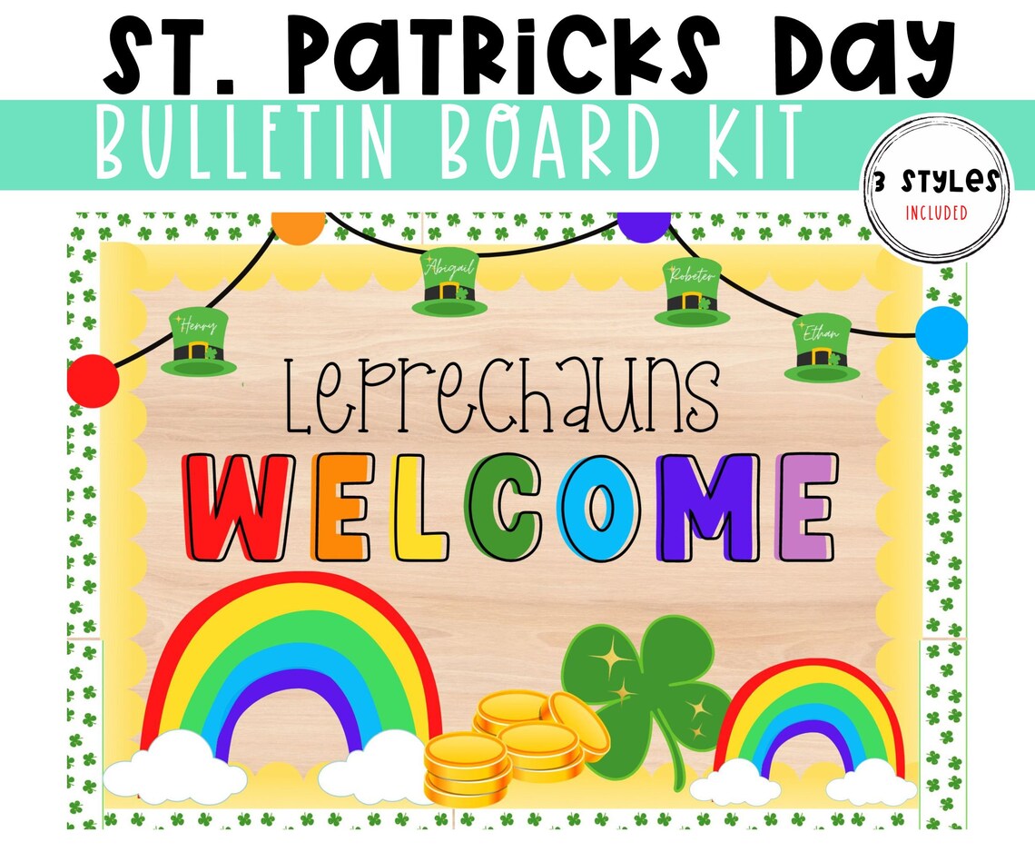 St. Patricks Printable Bulletin Kit. Leprechauns Welcome. Kindness St ...