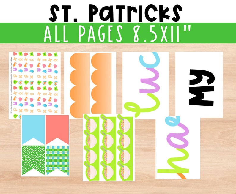 St. Patrick's Day Bulletin Board Kit. Lucky Cereal Themed Printable ...