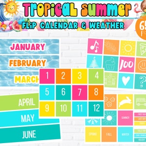 Bright Tropical Summer CLASSROOM DECOR Bundle | Elementary Classroom ...