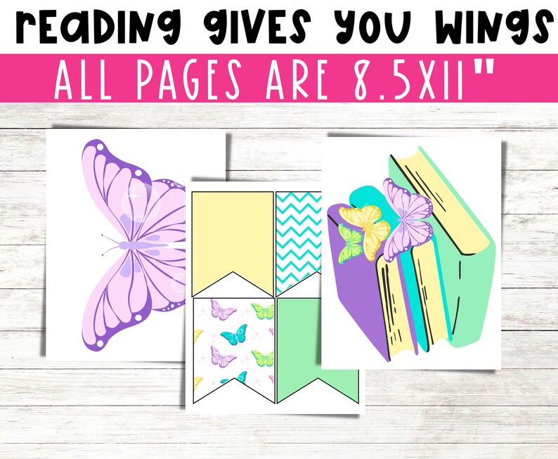 Library Bulletin Board Idea READING Gives You Wings Dream - Etsy