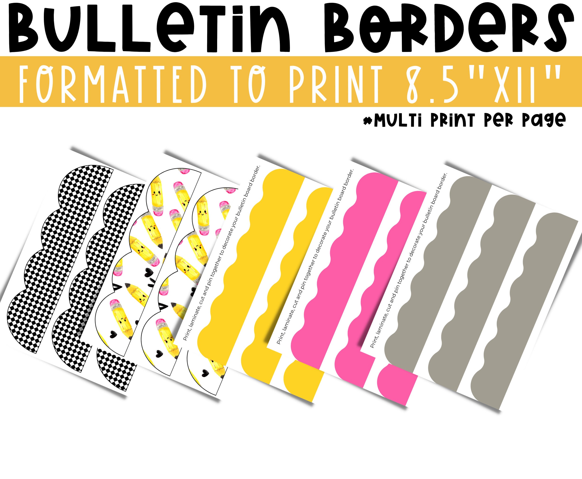 Sharp Students Bright Bulletin Kit. Class Bulletin Board. - Etsy