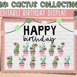 PINK Cactus CLASSROOM Decor Full Bundle Meet the Teacher | Shapes | Abc ...
