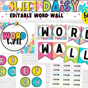 Bright Daisy Editable CLASSROOM DECOR Bundle | Elementary Classroom ...