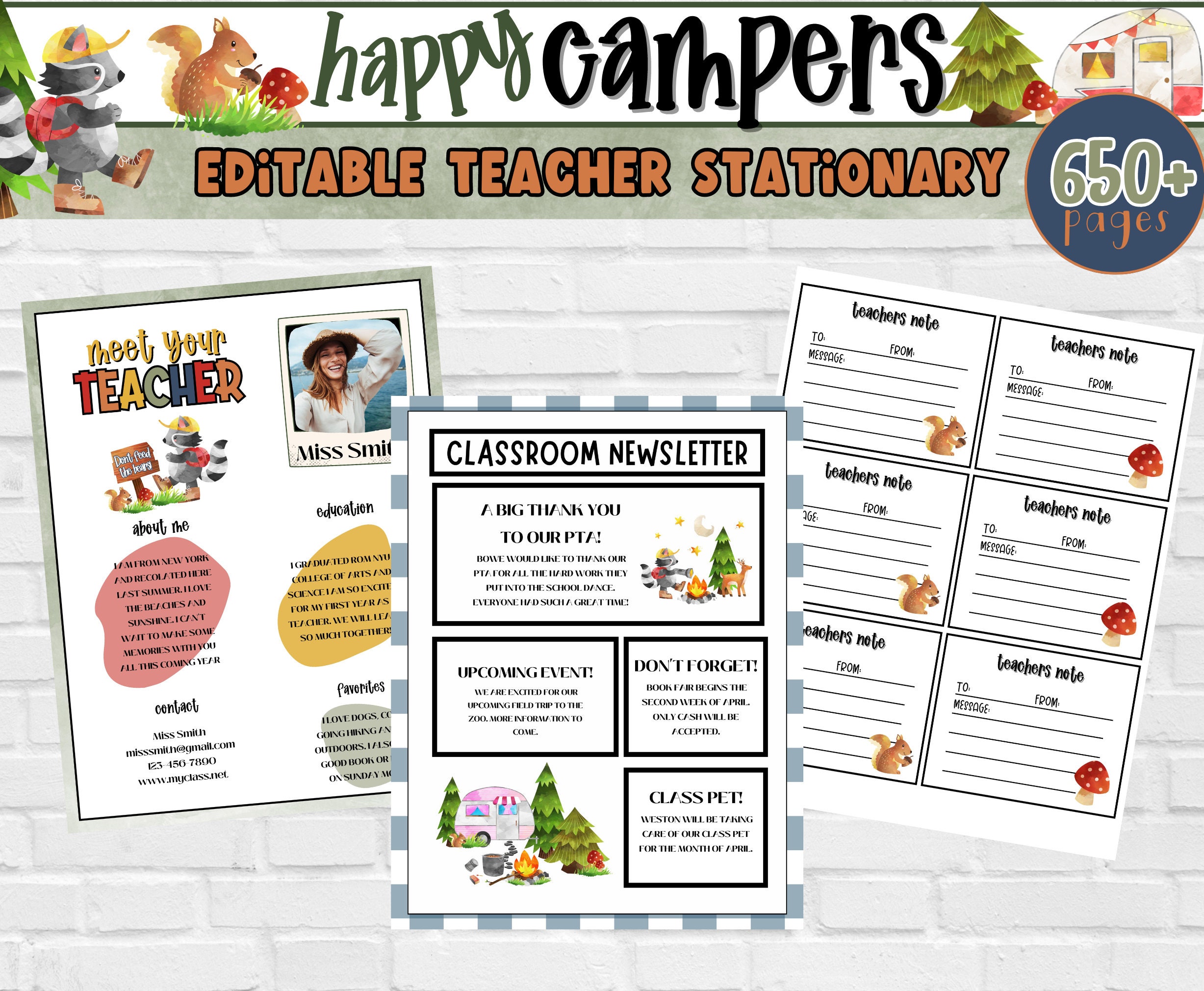 Summer Camp Theme CLASSROOM DECOR Bundle Elementary - Etsy