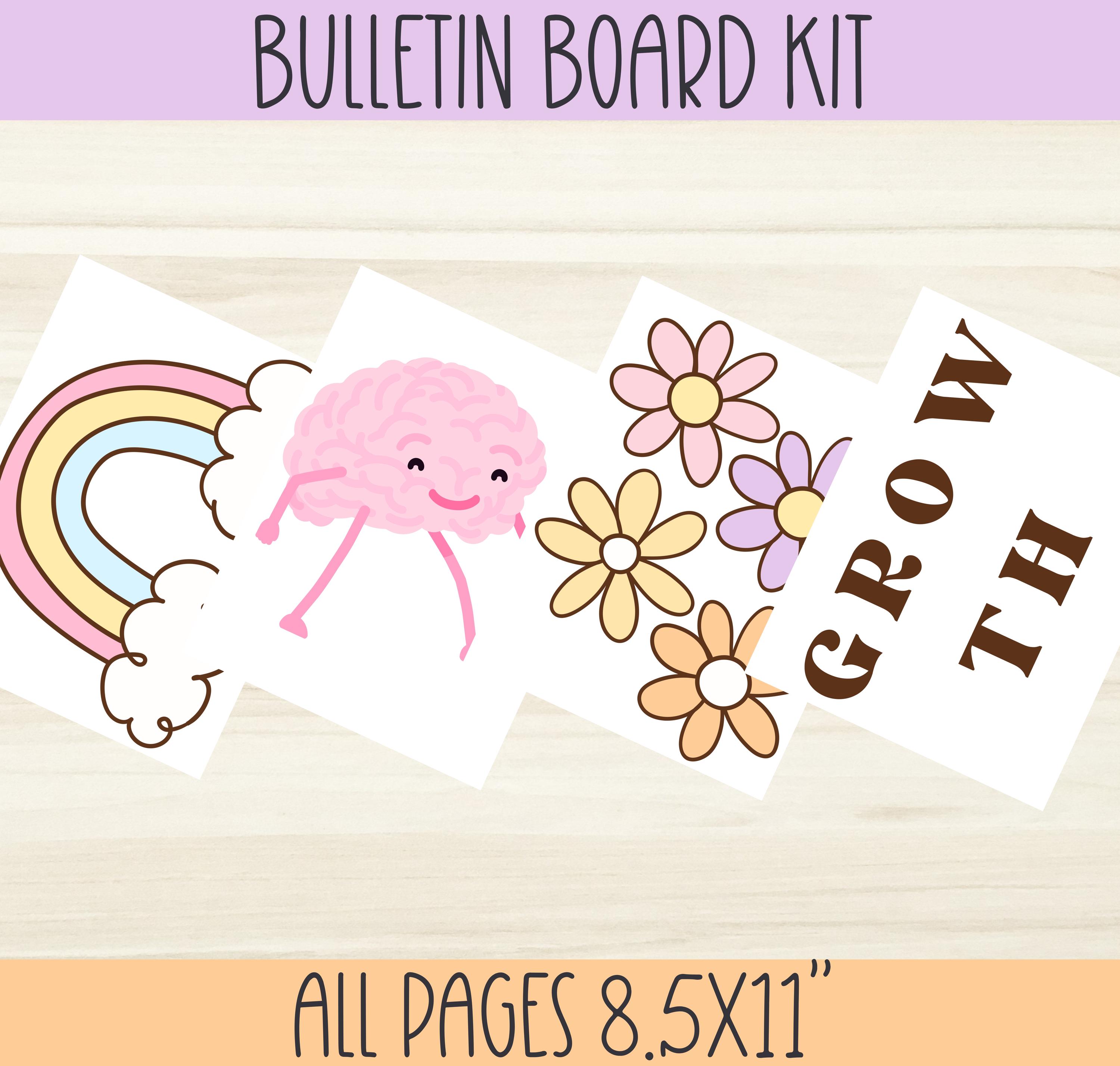 Growth Mindset Bulletin Board Kit. Printable Good Habits Bulletin Board ...