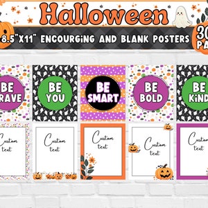 Halloween Theme Editable Holiday Classroom Decor Bundle | Modern ...