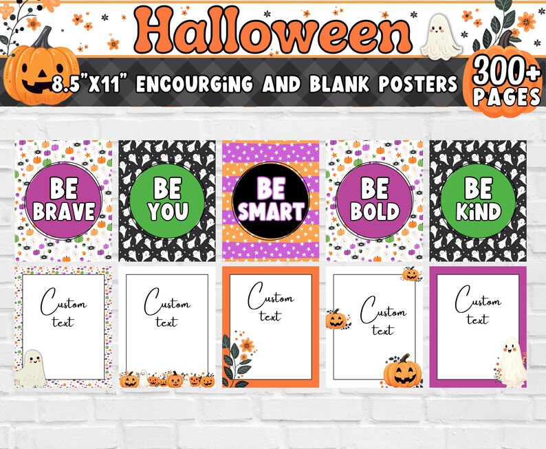 Halloween Theme Editable Holiday Classroom Decor Bundle - Etsy