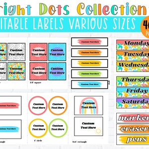Bright Dots CLASSROOM DECOR Full Bundle Meet the Teacher | Shapes | Abc ...