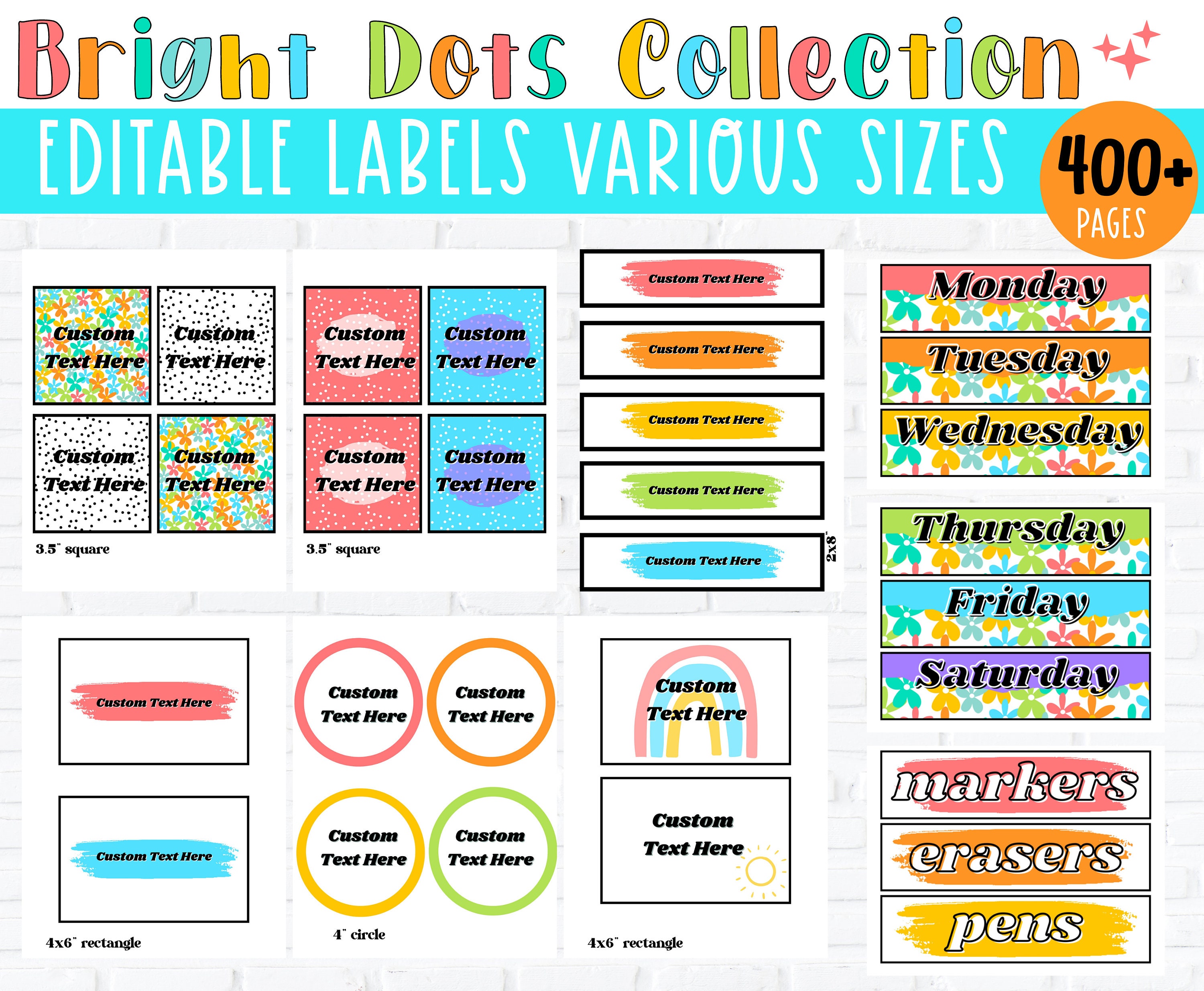 Bright Dots CLASSROOM DECOR Full Bundle Meet the Teacher - Etsy