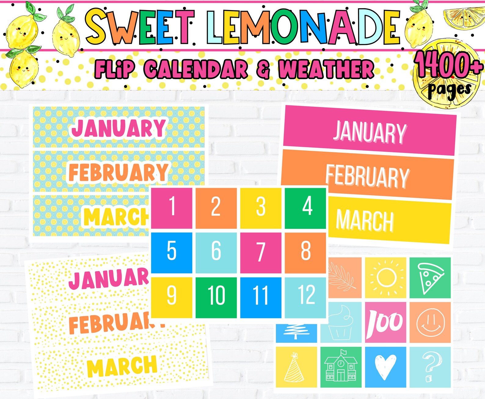 Lemon Theme Editable CLASSROOM DECOR Bundle Elementary - Etsy