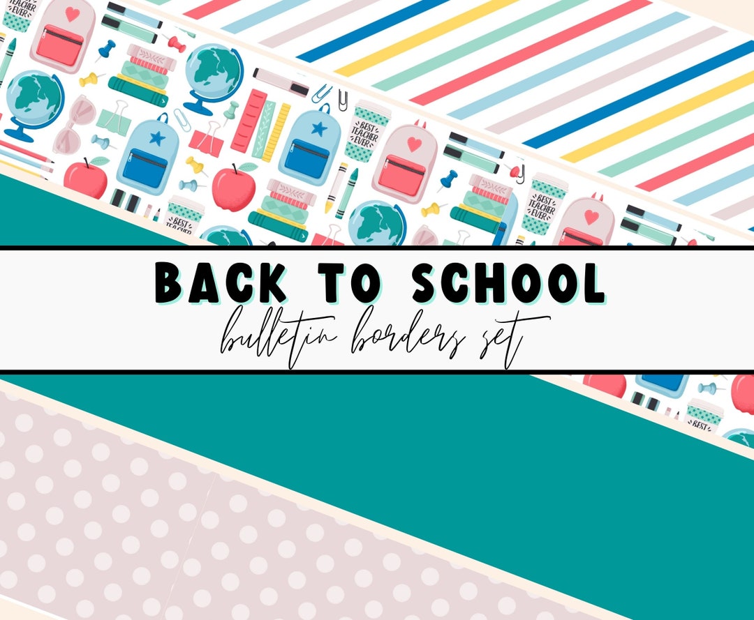Floral Dark Boho Bulletin Board Borders. Colorful Printable Classroom ...