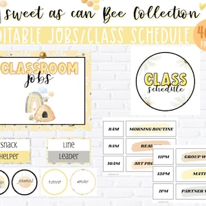Bee Editable CLASSROOM DECOR Bundle | Elementary Classroom Decor ...