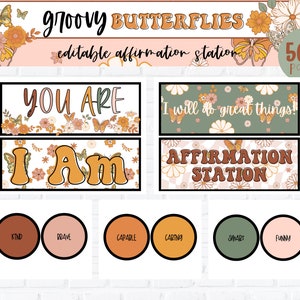 Groovy Butterfly Editable CLASSROOM DECOR Bundle | Elementary Classroom ...