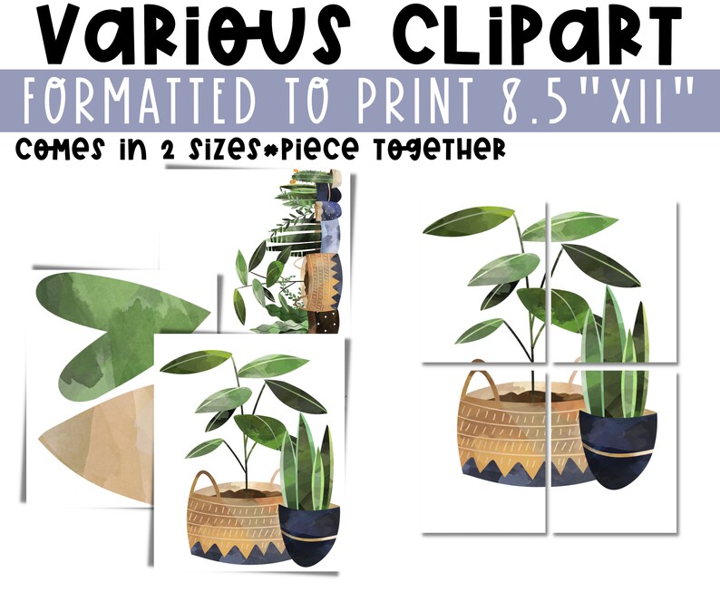 Boho Plants Growth Mindset Bulletin Kit Modern Bulletin Kit - Etsy