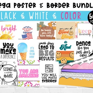 CLASSROOM Poster Bundle| Educational CLASSROOM Decor Posters| Bulletin ...