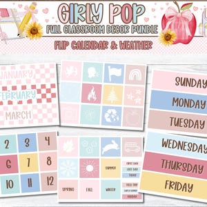 Girly Pop Theme Editable CLASSROOM DECOR Bundle | Elementary Classroom ...