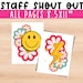 Staff Shout Out Bulletin Kit Groovy Staff Appreciation - Etsy