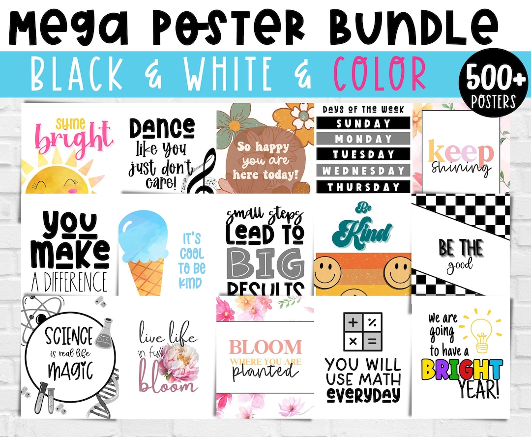 CLASSROOM Poster Bundle Educational CLASSROOM Decor Posters - Etsy