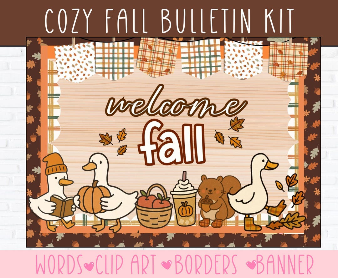 Silly Goose Fall Bulletin | Fall for Learning | Pumpkin Fall Bulletin ...