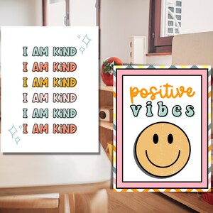Boho Groovy Affirmation Classroom Poster Set. Classroom Decor ...