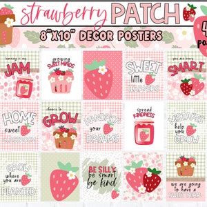 Strawberry Theme Editable CLASSROOM DECOR Bundle | Elementary Classroom ...