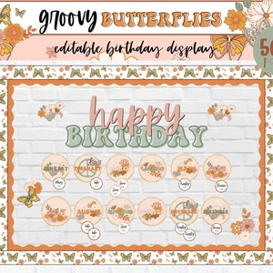 Groovy Butterfly Editable CLASSROOM DECOR Bundle | Elementary Classroom ...