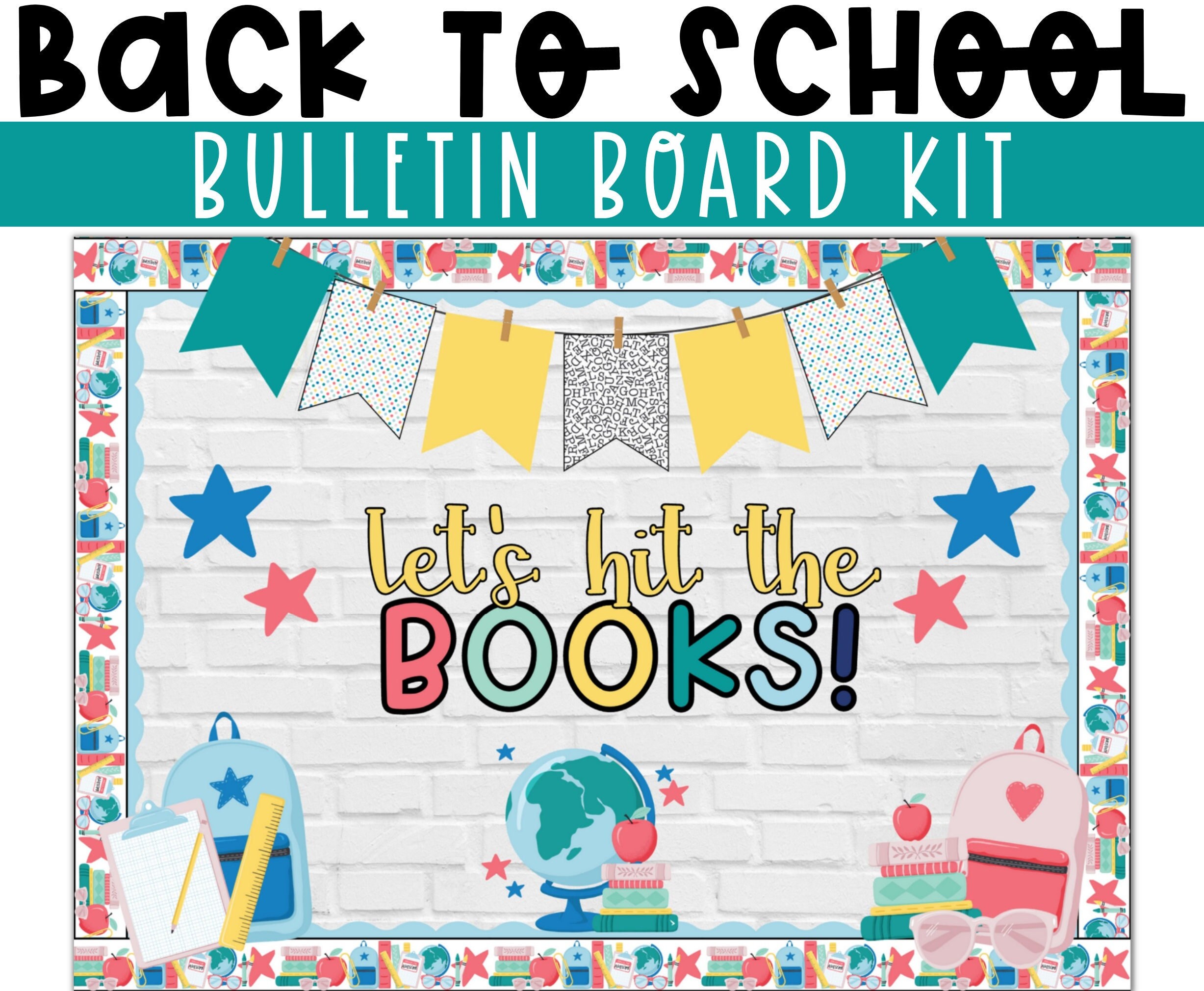 Back to School Bulletin Board Kit Back to School Editable - Etsy