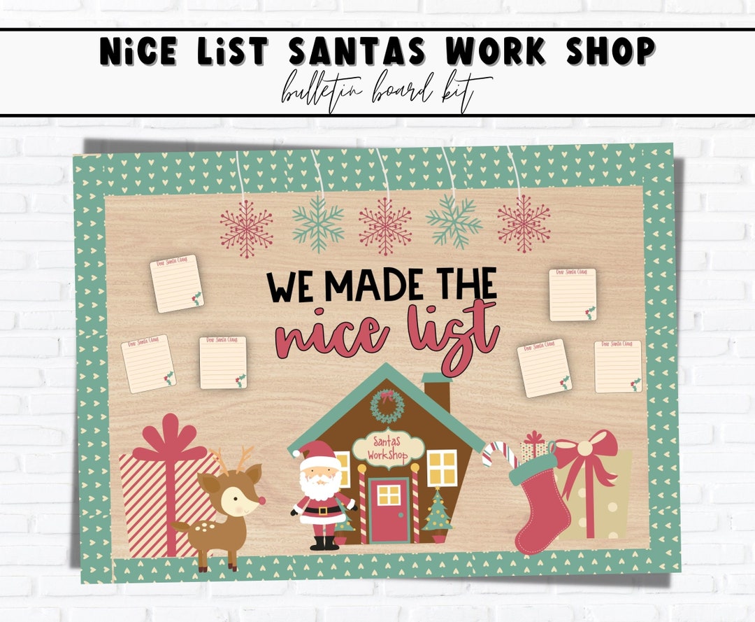 Merry Christmas Bulletin Board Kit | Warm Winter | December Holiday ...