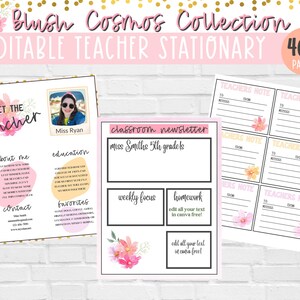 Pink & Floral Editable CLASSROOM DECOR Bundle | Elementary Classroom ...
