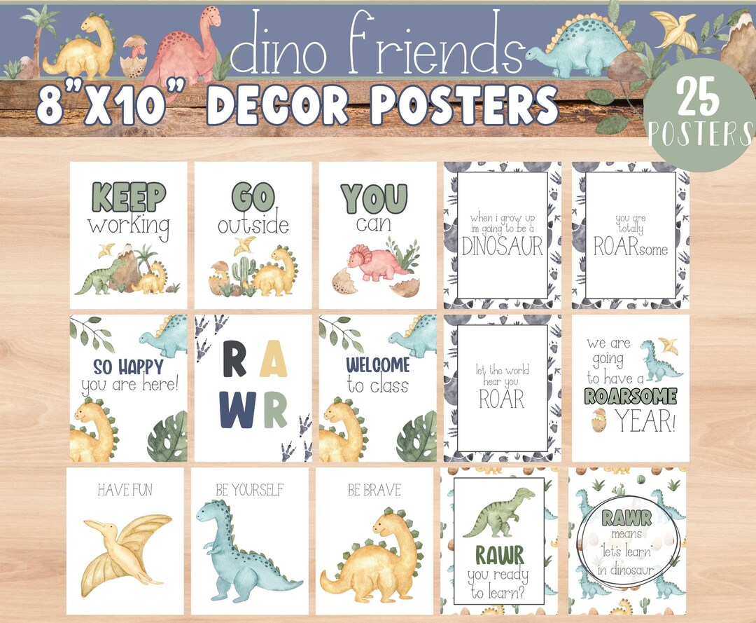 Dinosaur Classroom Posters| Learning Posters| Elementary Classroom ...