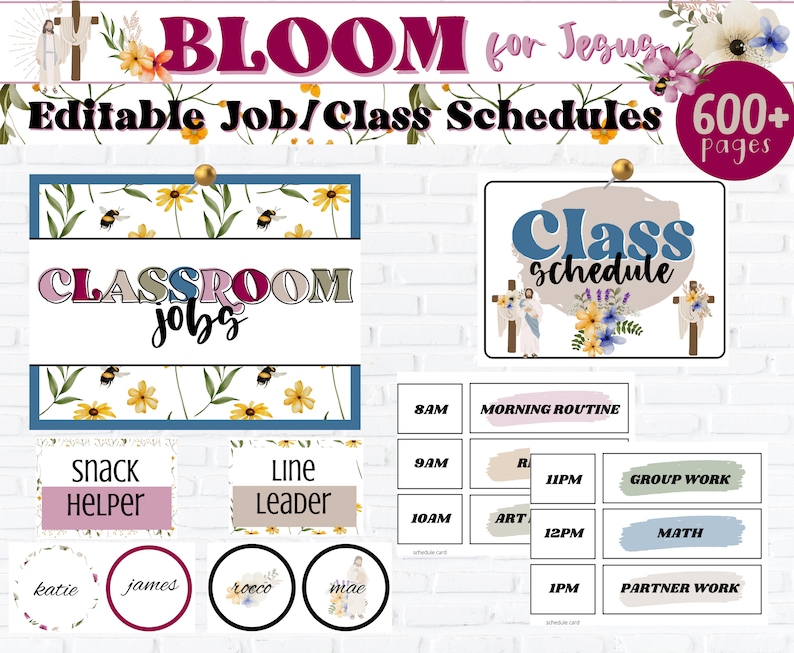 Christian Editable CLASSROOM DECOR Bundle Elementary - Etsy