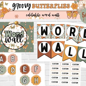 Groovy Butterfly Editable CLASSROOM DECOR Bundle | Elementary Classroom ...