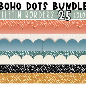 Boho Dots Bulletin Border Bundle. Calm Classroom Decor. Printable ...