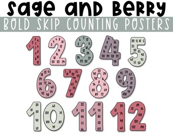 Large Skip Counting Posters - Etsy