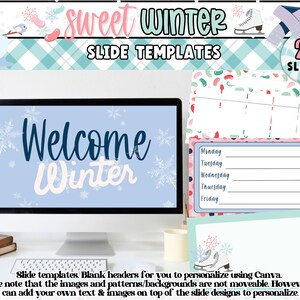 Pastel Winter Theme Editable Classroom Decor Bundle | Modern Elementary ...