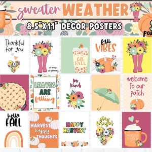 Pastel Pumpkin Fall Theme Editable Classroom Decor Bundle | Fall Slides ...