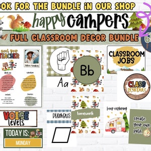 Summer Camp Theme CLASSROOM Posters | Learning Posters| Nature ...